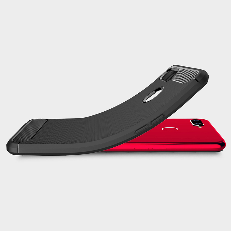 Flexi Slim Carbon Fibre Case for Oppo AX7 (Black)